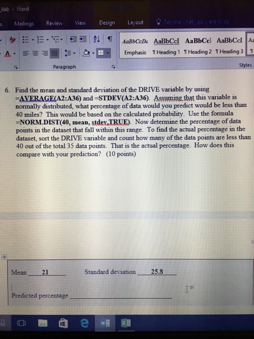 Solved 6.) Assuming that this variable is normally | Chegg.com