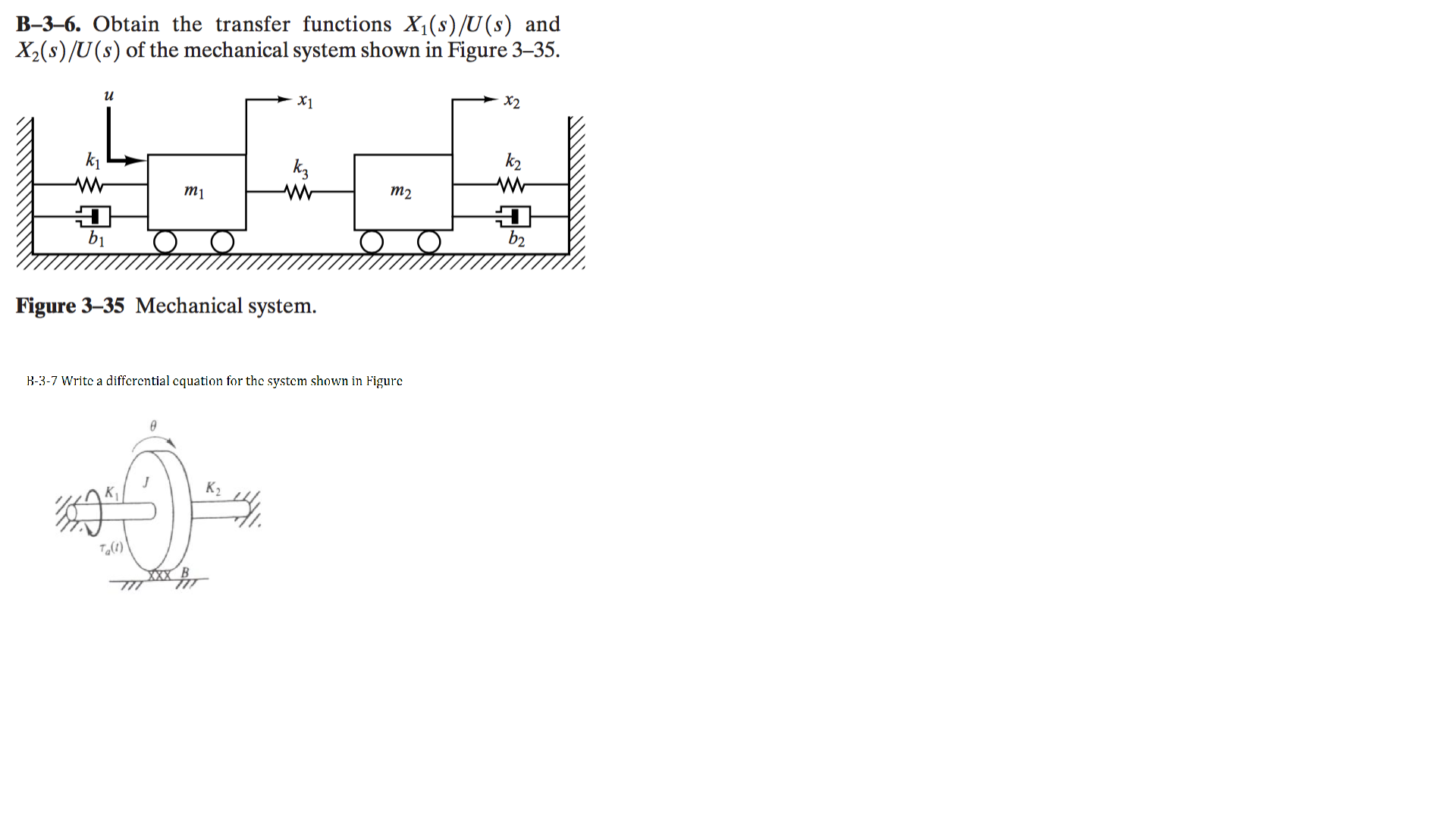 Solved Obtain mathematical models of the mechanical systems | Chegg.com Solved Obtain mathematical models of the mechanical systems | Chegg.com