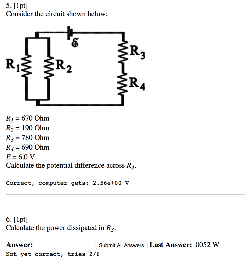 Solved Consider the circuit shown below: R_1 = 670 Ohm R_2 = | Chegg.com