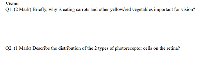 Solved Briefly, why is eating carrots and other yellow/red | Chegg.com
