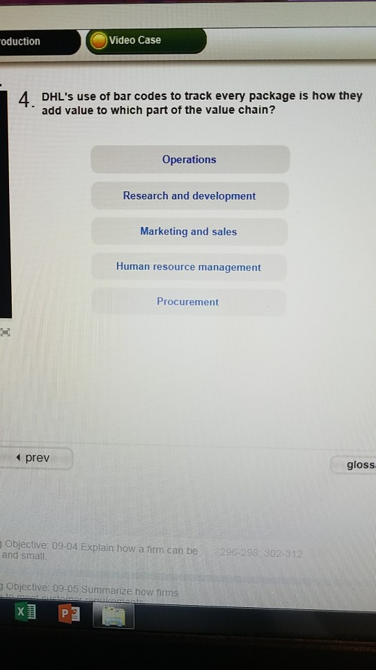 Solved oduction Video Case 4 DHL's use of bar codes to track | Chegg.com