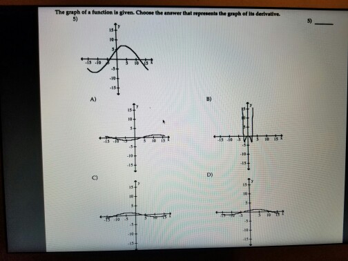 Solved The graph of a function is given. Choose the answer | Chegg.com