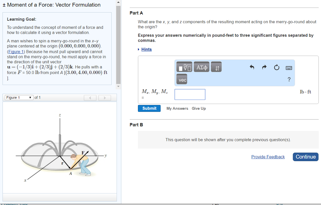 Solved ± Moment of a Force: Vector Formulation Part A | Chegg.com
