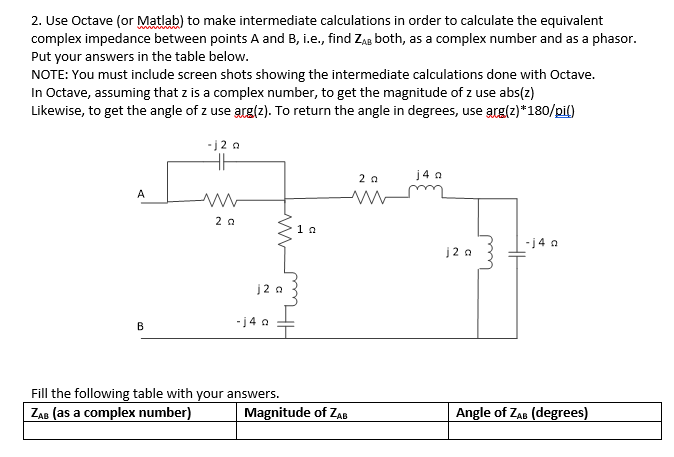 Solved 2. Use Octave (or Matlab) to make intermediate | Chegg.com