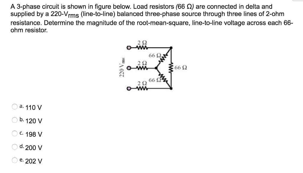 Solved A 3-phase circuit is shown in figure below. Load | Chegg.com