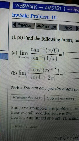 Solved Find the following limits, lim_x rightarrow infinity | Chegg.com