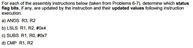 Solved For each of the assembly instructions below (taken | Chegg.com
