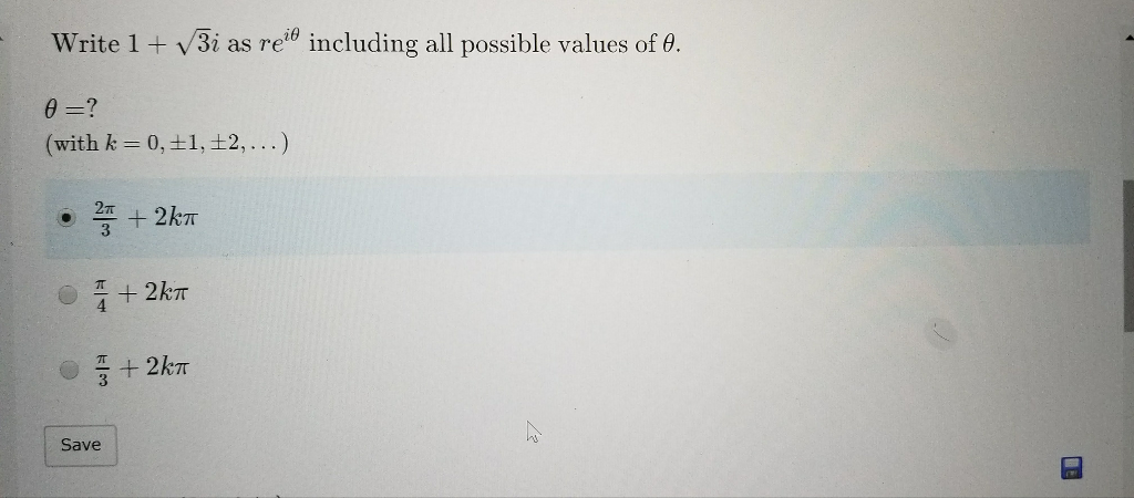 Solved Write 1 + V 31 as re" including all possible values | Chegg.com