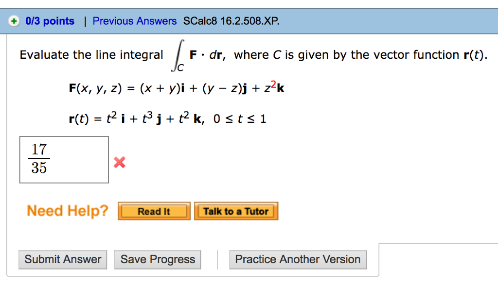 Solved Evaluate the line integral integral_C F middot dr, | Chegg.com