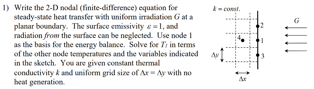 Solved Write the 2-D nodal (finite-difference) equation for | Chegg.com