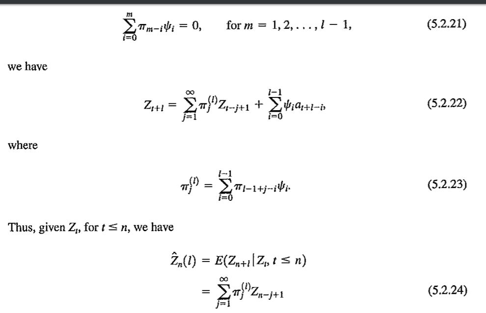 5.2.2 Minimum Mean Square Error Forecasts for ARIMA | Chegg.com
