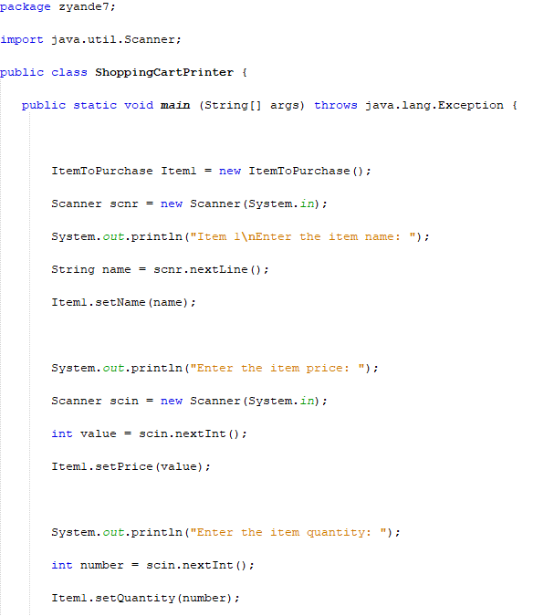 7.20 Ch 7 Program: Online shopping cart (continued) | Chegg.com