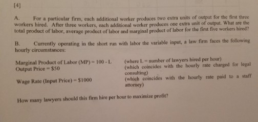 Solved For a particular firm, each additional worker | Chegg.com