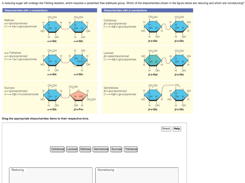 Solved A Reducing sugar will undergo the Fehling reaction, | Chegg.com