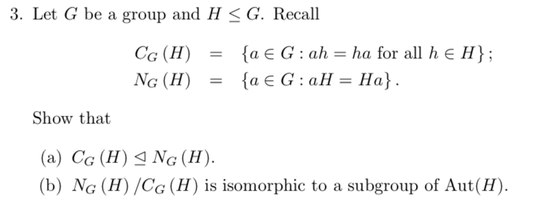 Solved 3. Let G be a group and H
