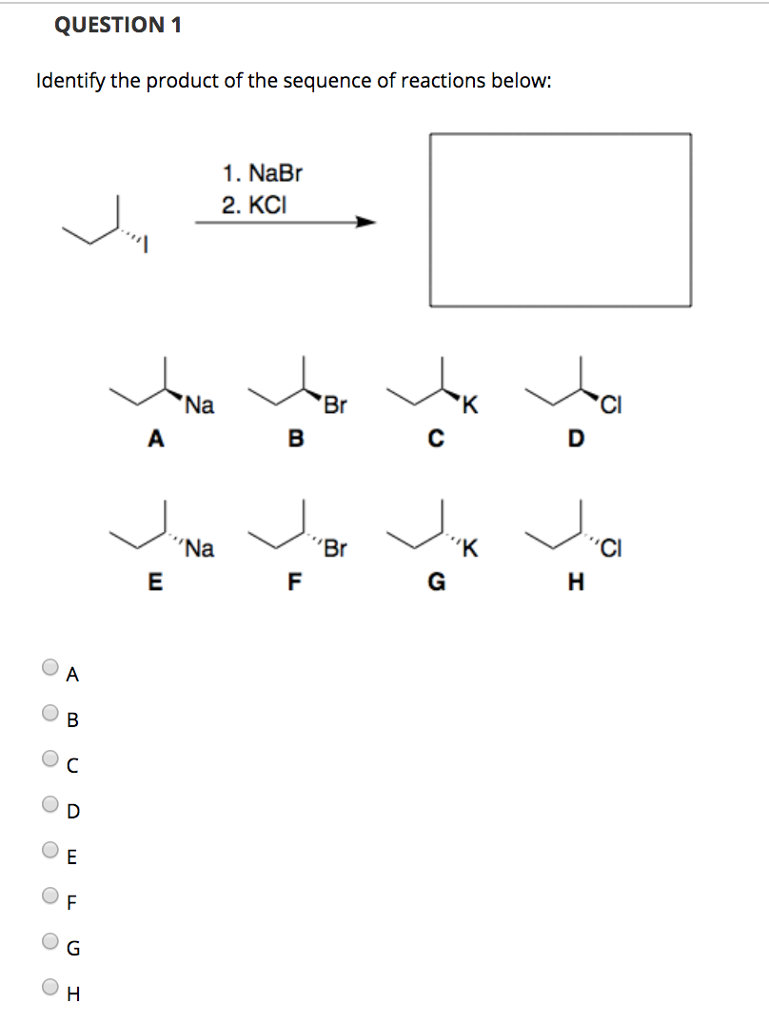 Solved QUESTION 1 ldentify the product of the sequence of | Chegg.com Solved QUESTION 1 ldentify the product of the sequence of | Chegg.com
