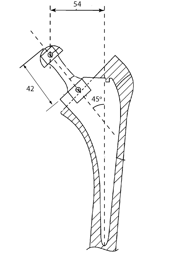 3) Using the dimensioned drawing of the hip | Chegg.com