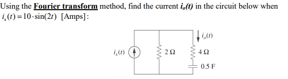 Solved Using the Fourier transform method, find the current | Chegg.com