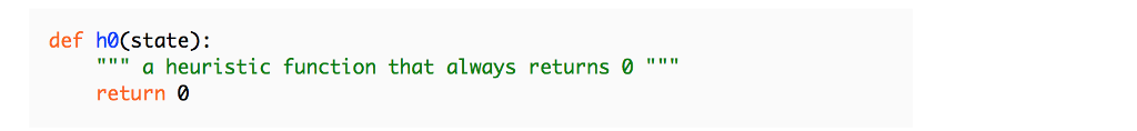 d. Add a new heuristic function h1(state) that takes | Chegg.com