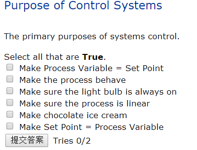Solved Purpose of Control Systems The primary purposes of | Chegg.com
