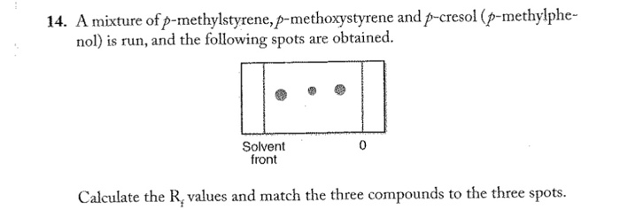 Solved A mixture of p-methylstyrene, p-methoxystyrene and | Chegg.com