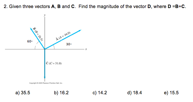 Solved Given three vectora A,B, and C. Find the magnitude of | Chegg.com