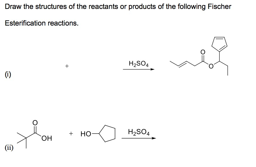 Solved Draw the structures of the reactants or products of | Chegg.com