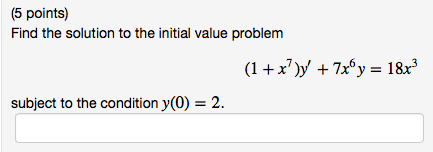 Solved Find the solution to the initial value problem (1 + | Chegg.com