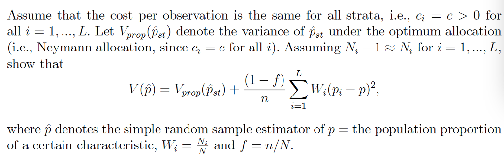 Solved Assume that the cost per observation is the same for | Chegg.com