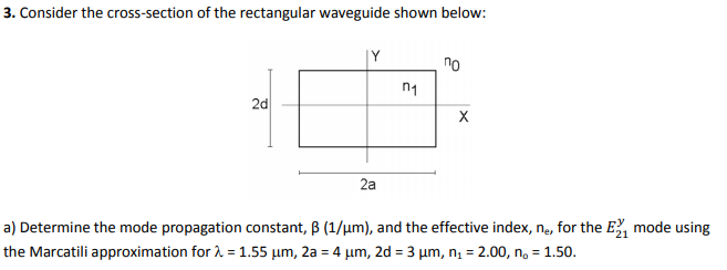 Solved 3. Consider the cross-section of the rectangular | Chegg.com