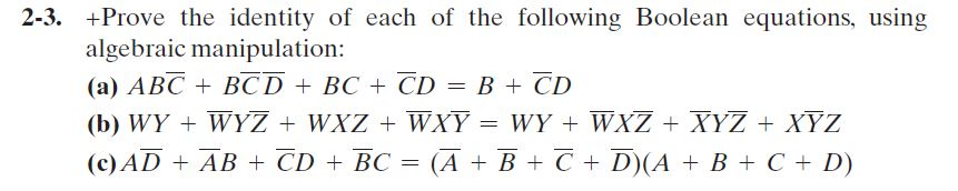 Solved 2-3. +Prove the identity of each of the following | Chegg.com