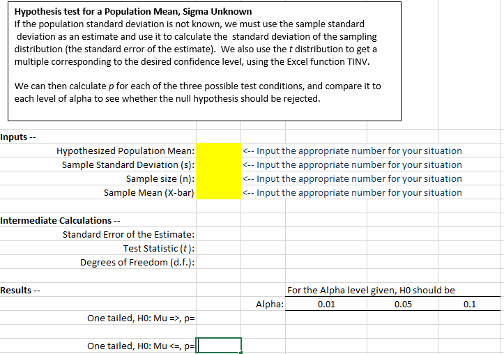 Hypothesis Testing Using One Sample For this | Chegg.com