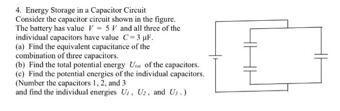 Solved Energy Storage in a Capacitor Circuit Consider the | Chegg.com