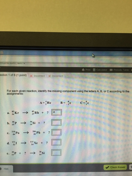 Solved For each given reaction, identify the missing | Chegg.com