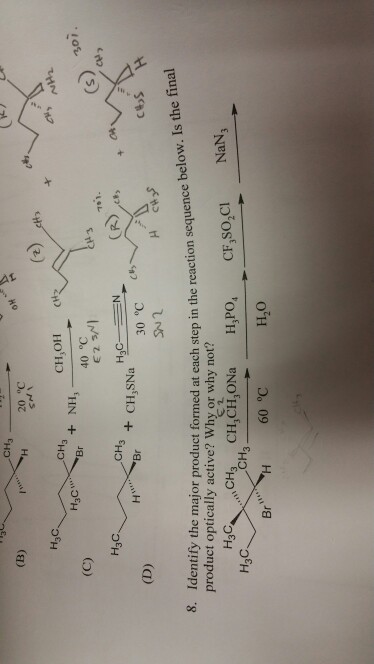 Solved CH 20 °C CH3 + NH3-402 H3C H3C +NH, Br 301. 40℃ 701. | Chegg.com