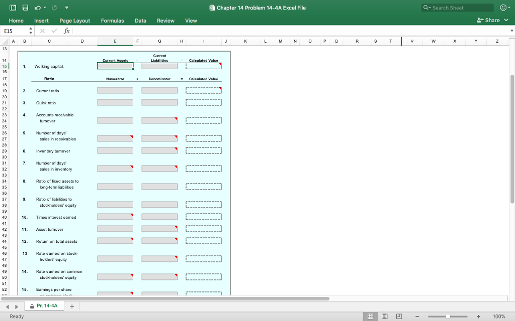 Solved Chapter 14 Problem 14-4A Excel File Q Search Sheet | Chegg.com Solved Chapter 14 Problem 14-4A Excel File Q Search Sheet | Chegg.com