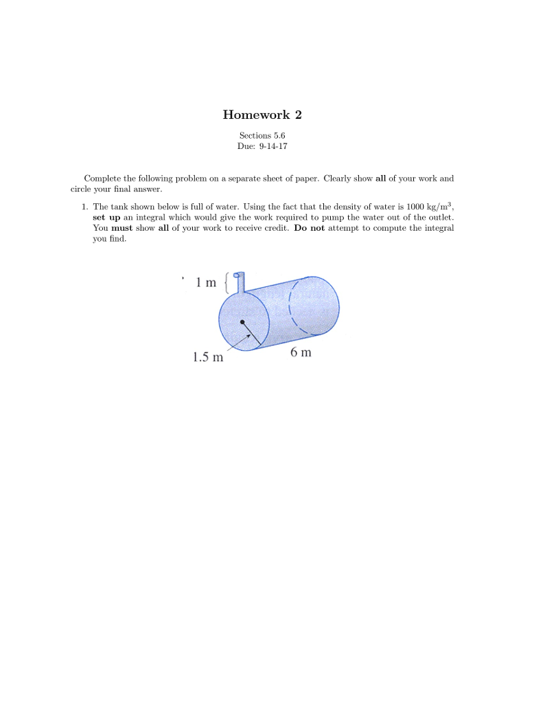 Solved Complete the following problem on a separate sheet of | Chegg.com