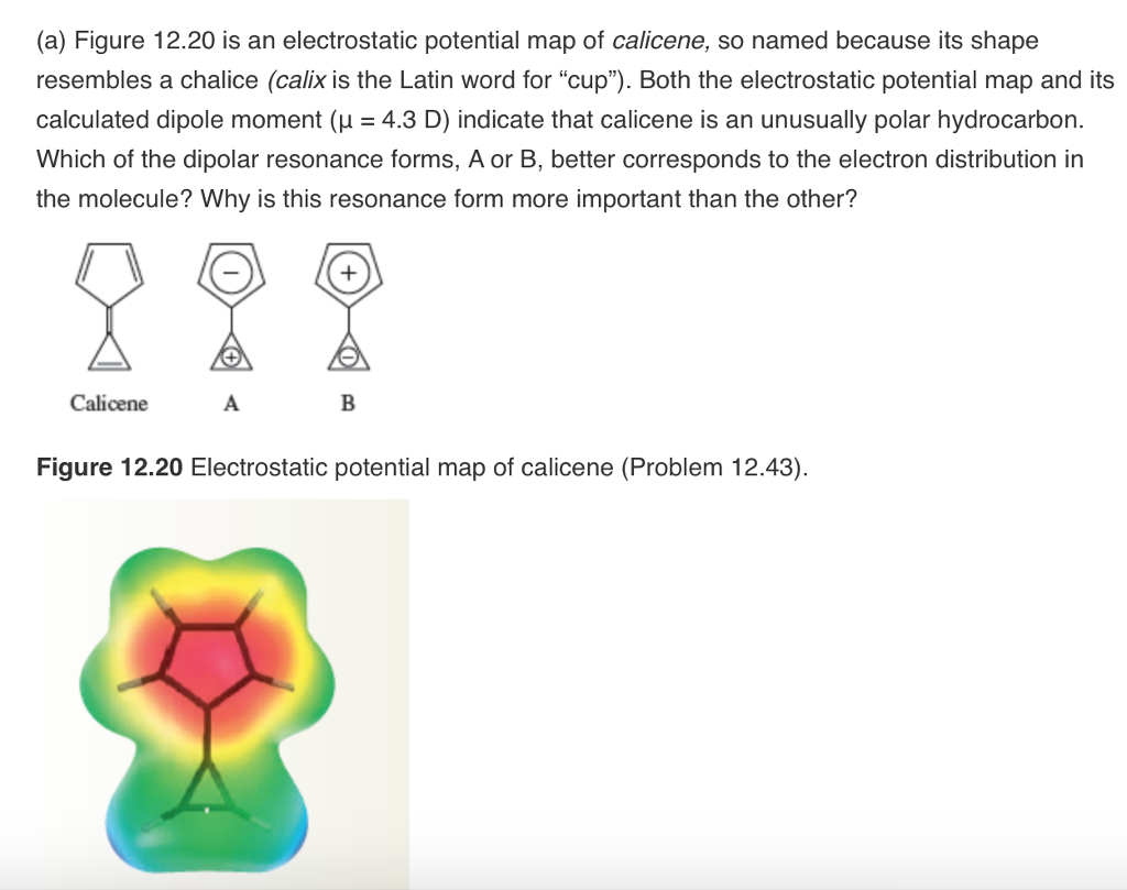 Solved (a) Figure 12.20 is an electrostatic potential map of | Chegg.com