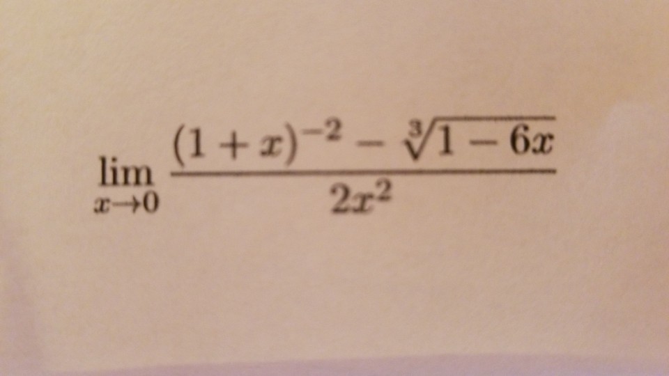 Solved 3 1-6x lim 2r2 | Chegg.com