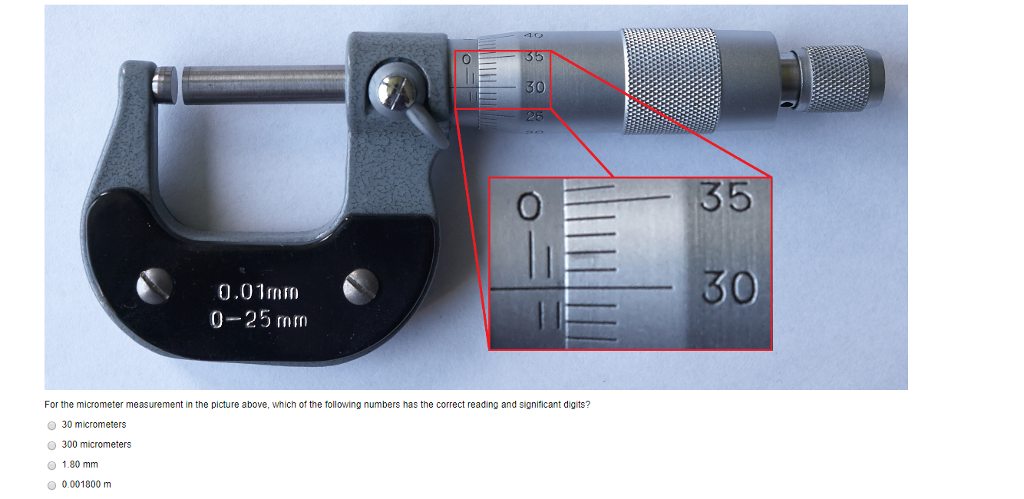 Solved For the micrometer measurement in the picture | Chegg.com