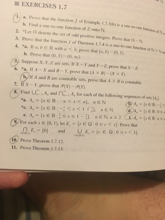 Solved EXERCISES 1.7 1. a. Prove that the function f of | Chegg.com