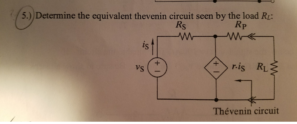 Solved Determine the equivalent thevenin circuit seen by the | Chegg.com