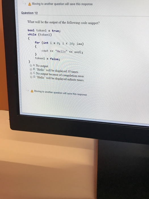 Solved What will be the output of the following code | Chegg.com