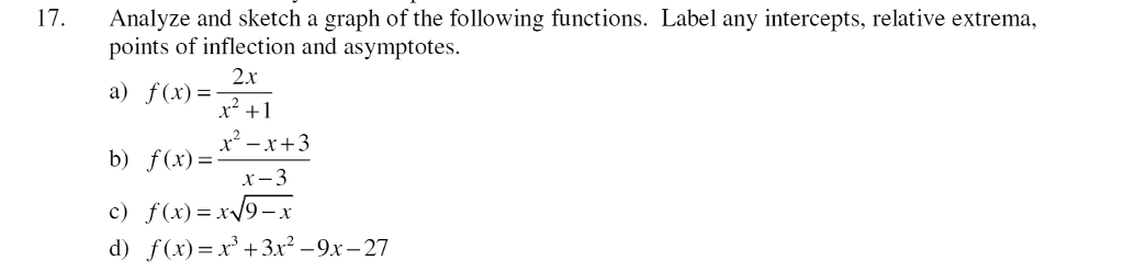 Solved Analyze and sketch a graph of the following | Chegg.com