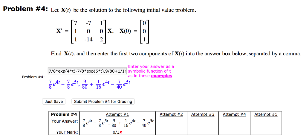 Solved Let X(t) be the solution to the following initial | Chegg.com