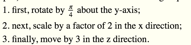 Solved Find the 4x4 matrix for the following sequence | Chegg.com