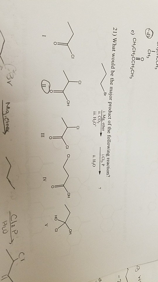 Solved 24) What is the product, W, of the following reaction | Chegg.com