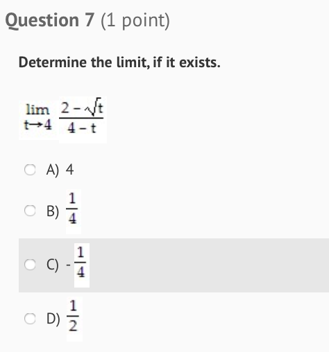 Solved Determine the limit, if it exists. lim t rightarrow | Chegg.com