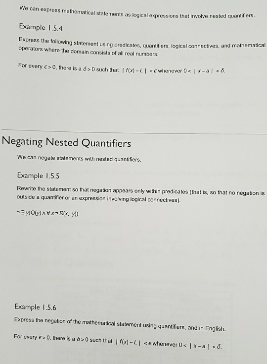 Solved We can express mathematical statements as logical | Chegg.com