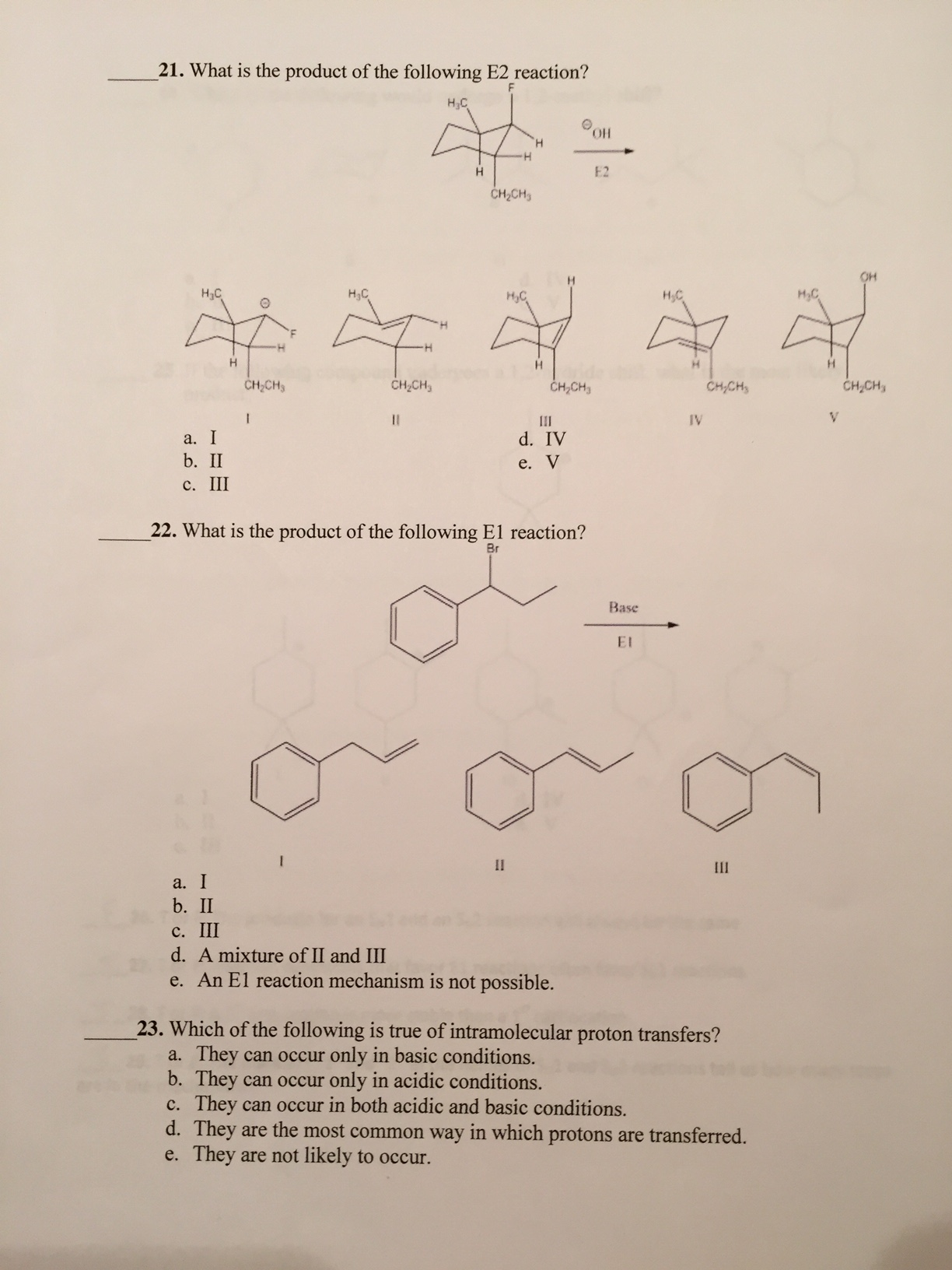 Solved What is the product of the following E2 reaction? | Chegg.com